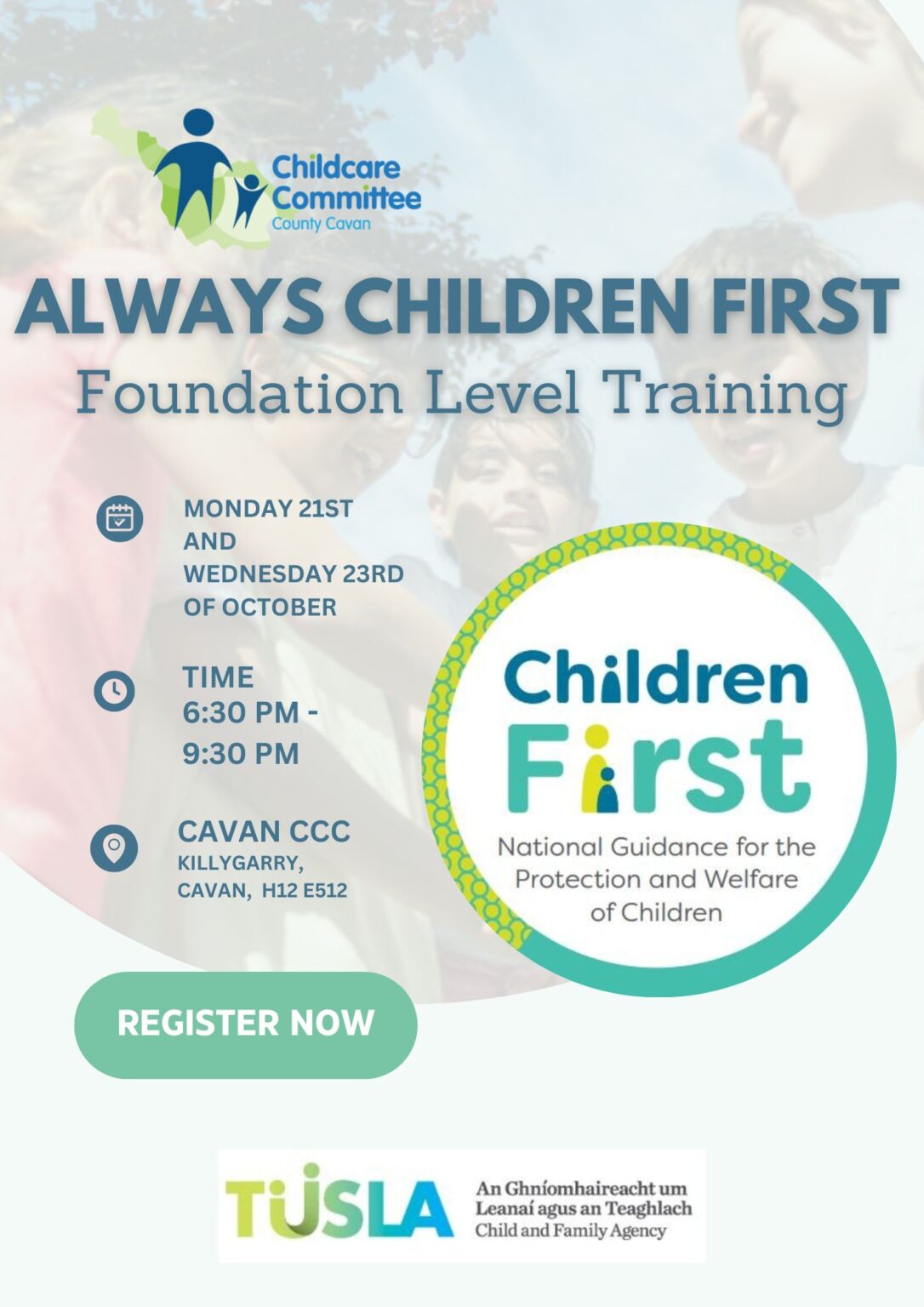 Always Children First Foundation Level Training Evenings - Cavan CC